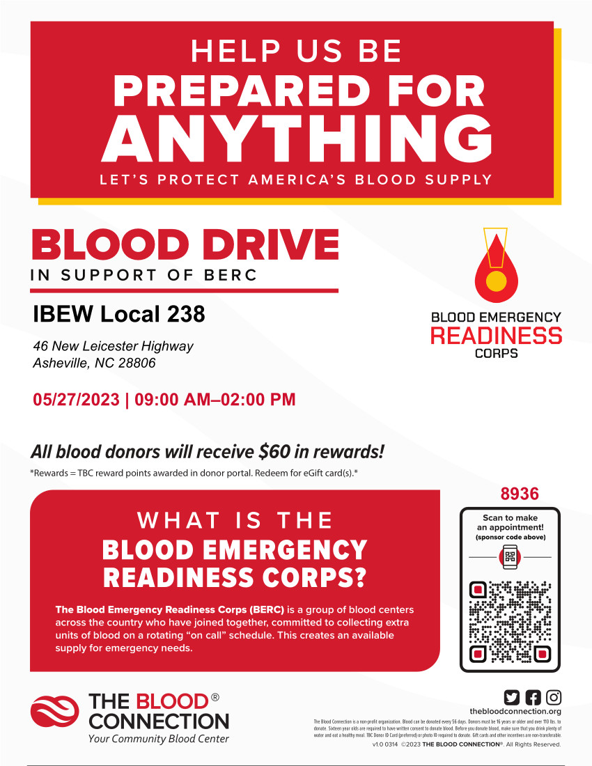 IBEW Local 238 | IBEW 238 Blood Drive